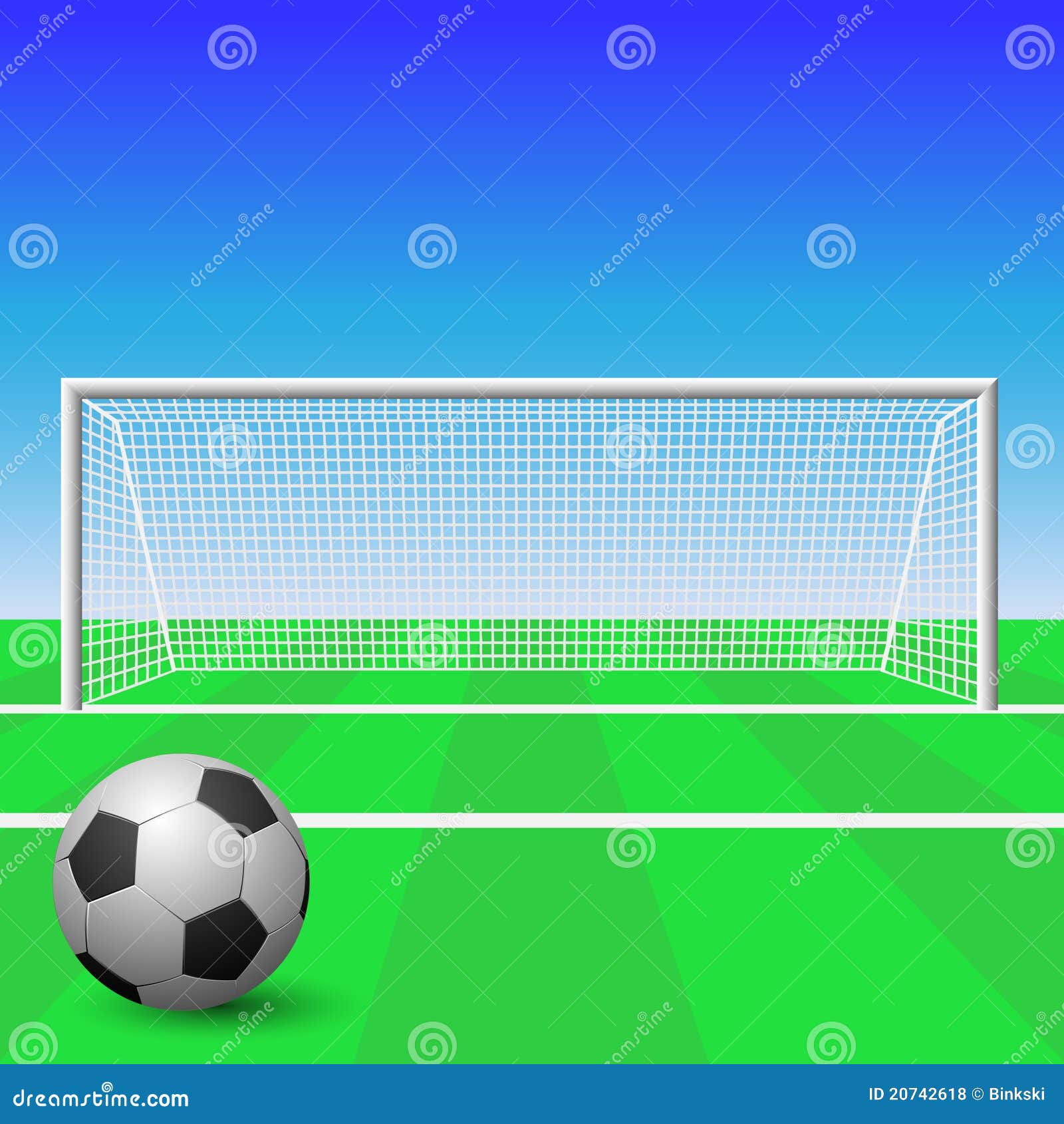 Meta del fútbol ilustración del vector. Ilustración de bola - 20742618