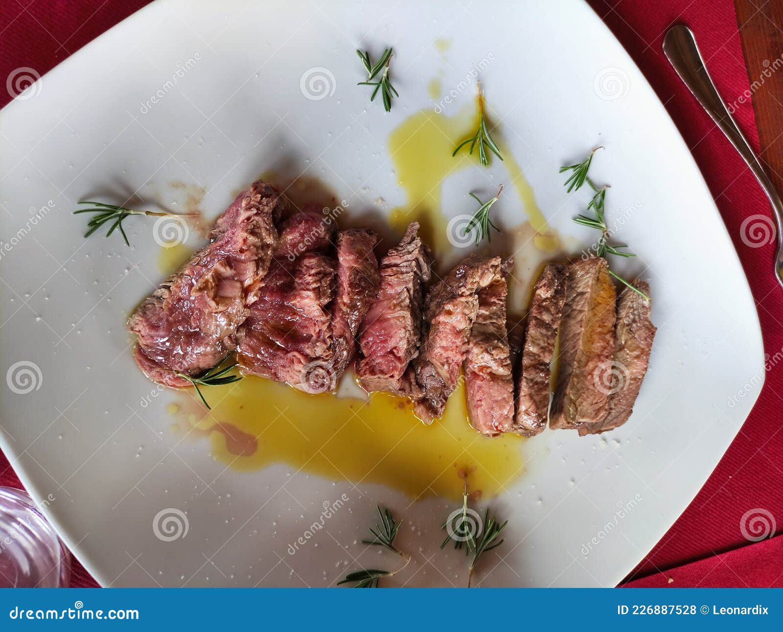 Meta dish for lunch stock photo. Image of dish, steak - 226887528