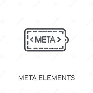 Meta Elements Linear Icon. Modern Outline Meta Elements Logo Con Stock ...