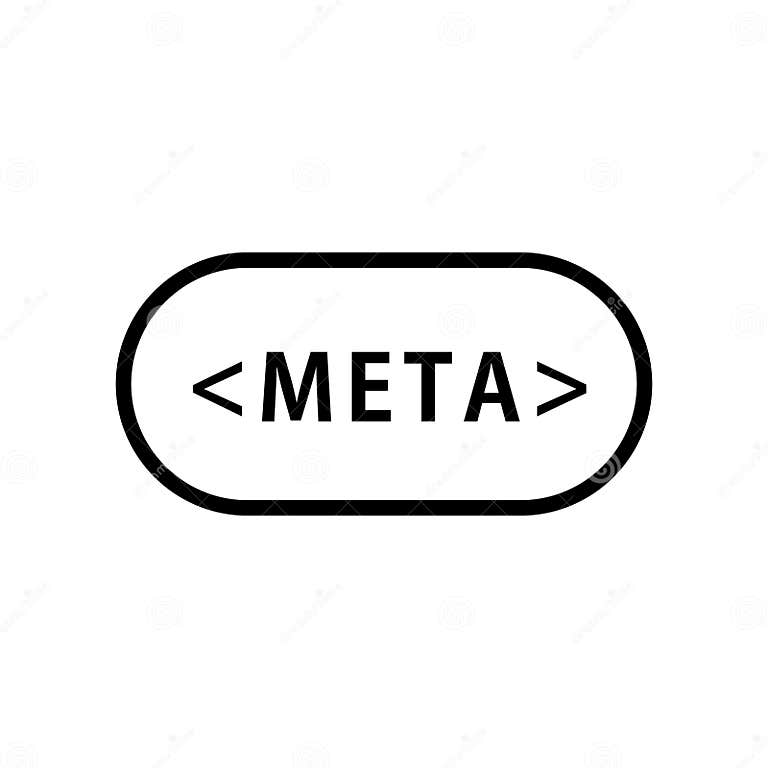Meta icon. Vector stock vector. Illustration of computer - 220302792