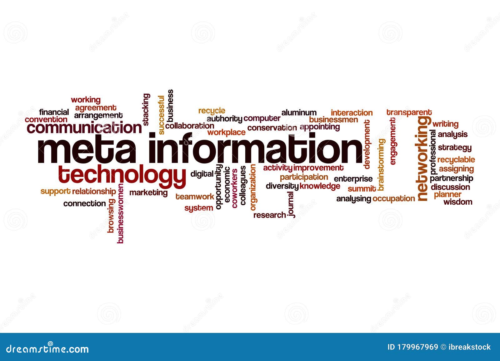 Meta Information Word Cloud Concept Stock Illustration - Illustration ...