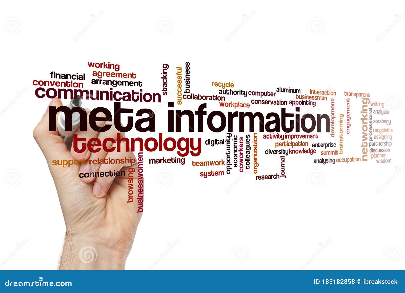 Meta Information Word Cloud Concept Stock Illustration - Illustration ...
