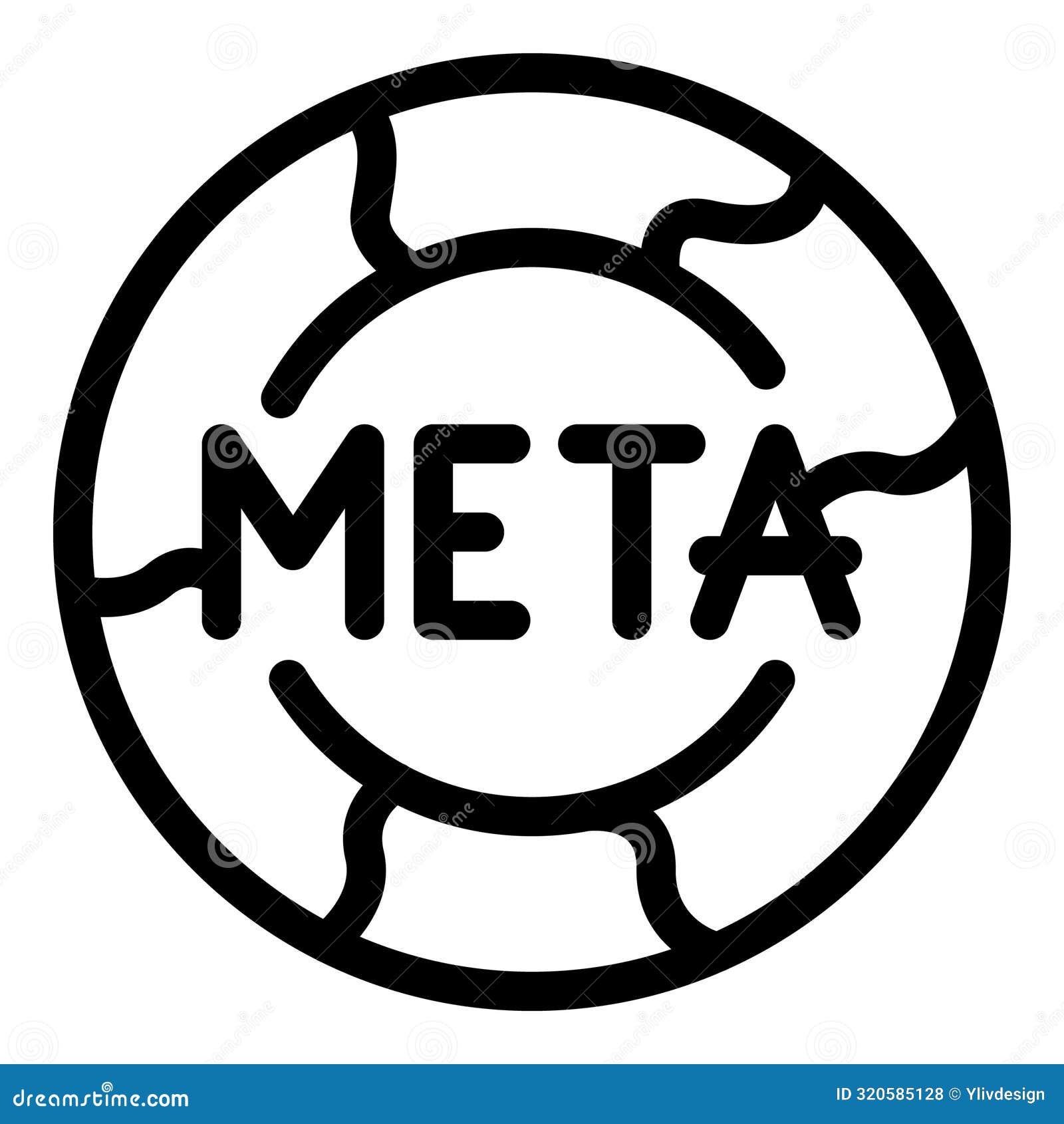 Meta Logo With Smiling Globe Design Stock Illustration | CartoonDealer ...