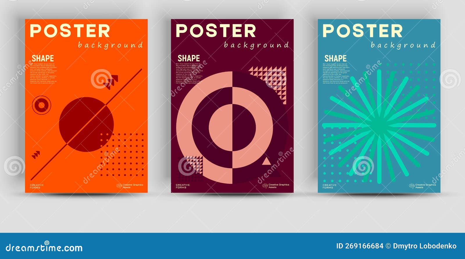Meta Modern Aesthetics of Swiss Design Poster Collection Layout. Stock ...
