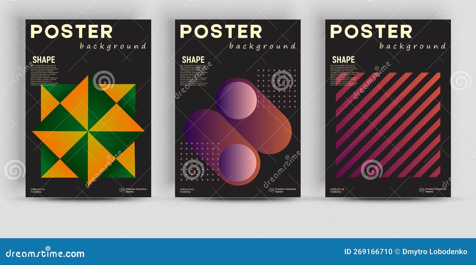 Meta Modern Aesthetics of Swiss Design Poster Collection Layout. Stock ...