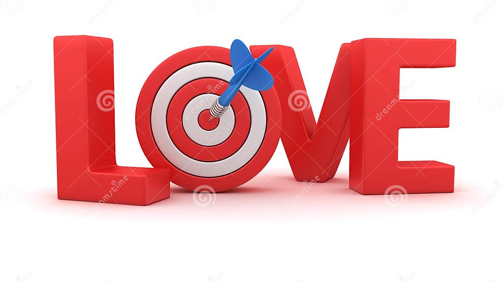 Meta para el amor stock de ilustración. Ilustración de flecha - 35262683