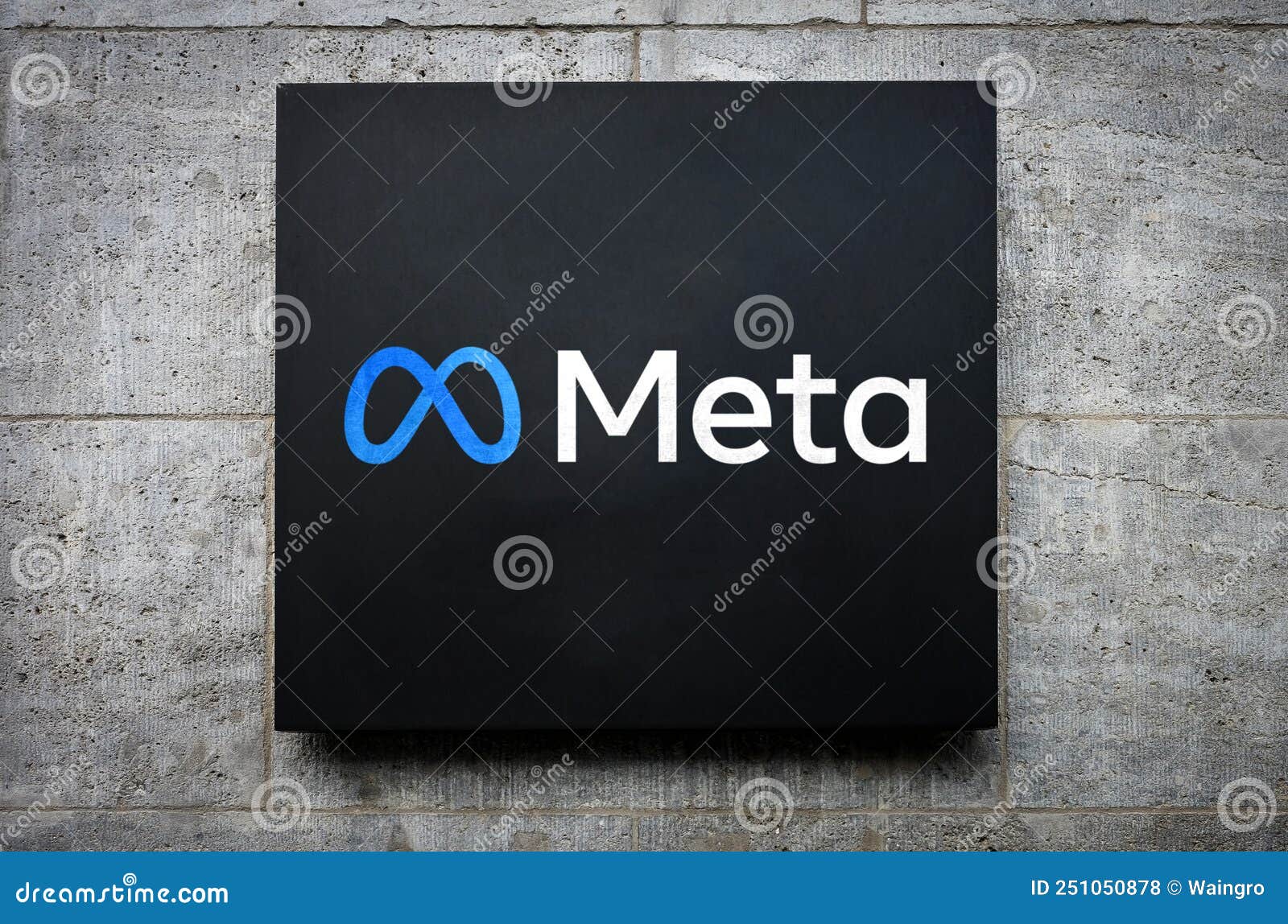Meta Platforms store logo editorial stock photo. Image of metaverse ...
