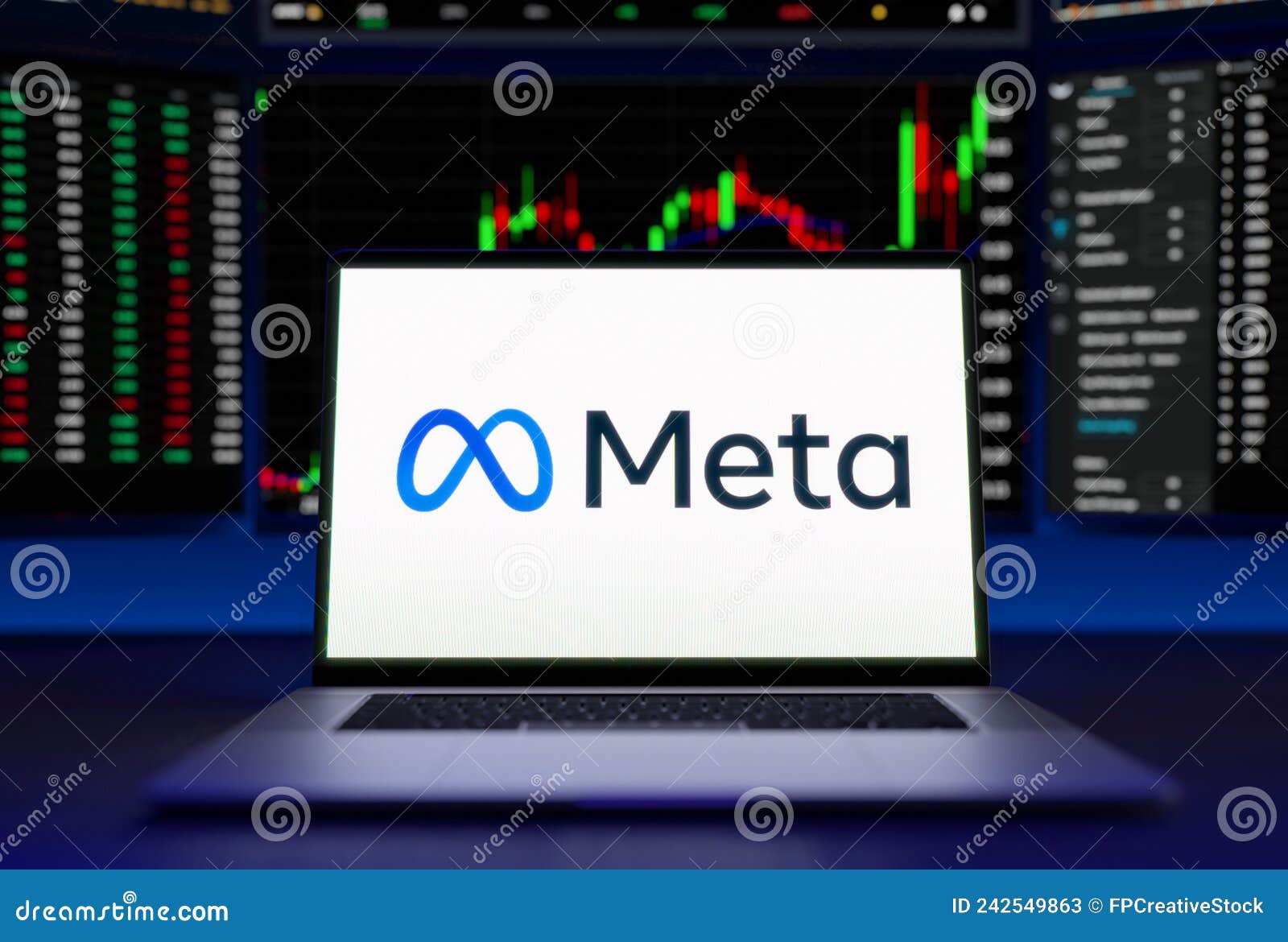 Meta Stock Market editorial stock photo. Image of editorial - 242549863
