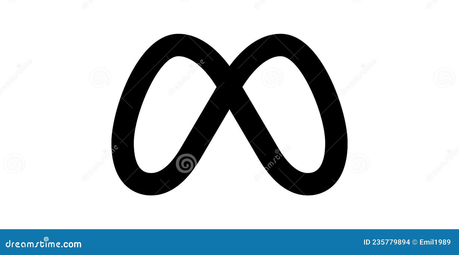 Meta-Symbol Einfaches Design. Redaktionelles Stockbild - Illustration ...