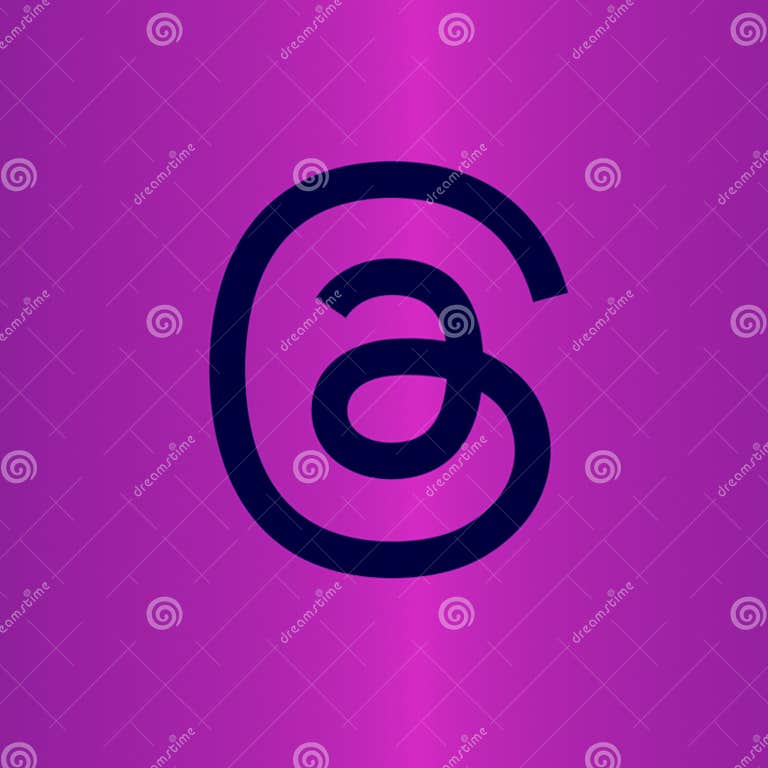 Meta thread logo stock illustration. Illustration of signage - 291733676