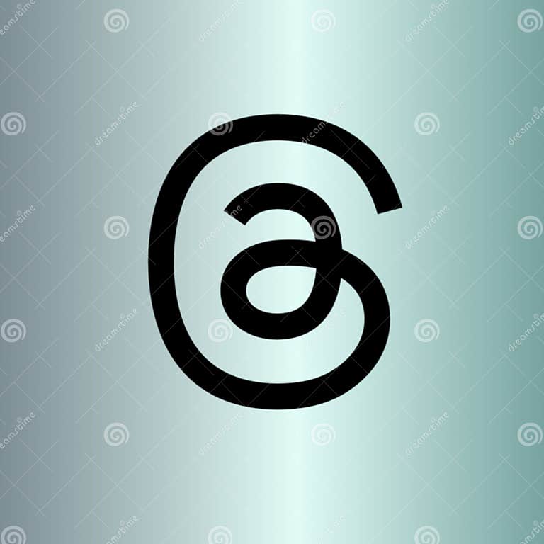 Meta thread logo stock illustration. Illustration of signage - 292695159