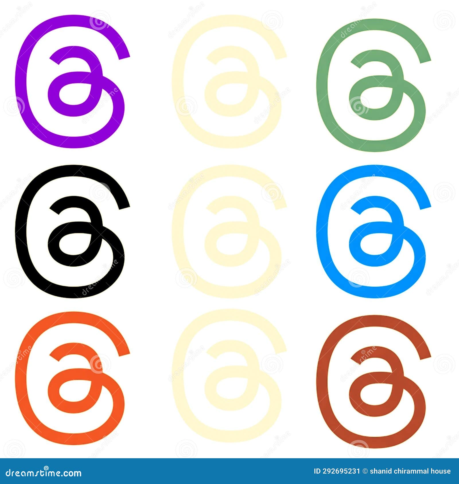 Meta Thread Logo Isolated in Different Colour Editorial Photo ...