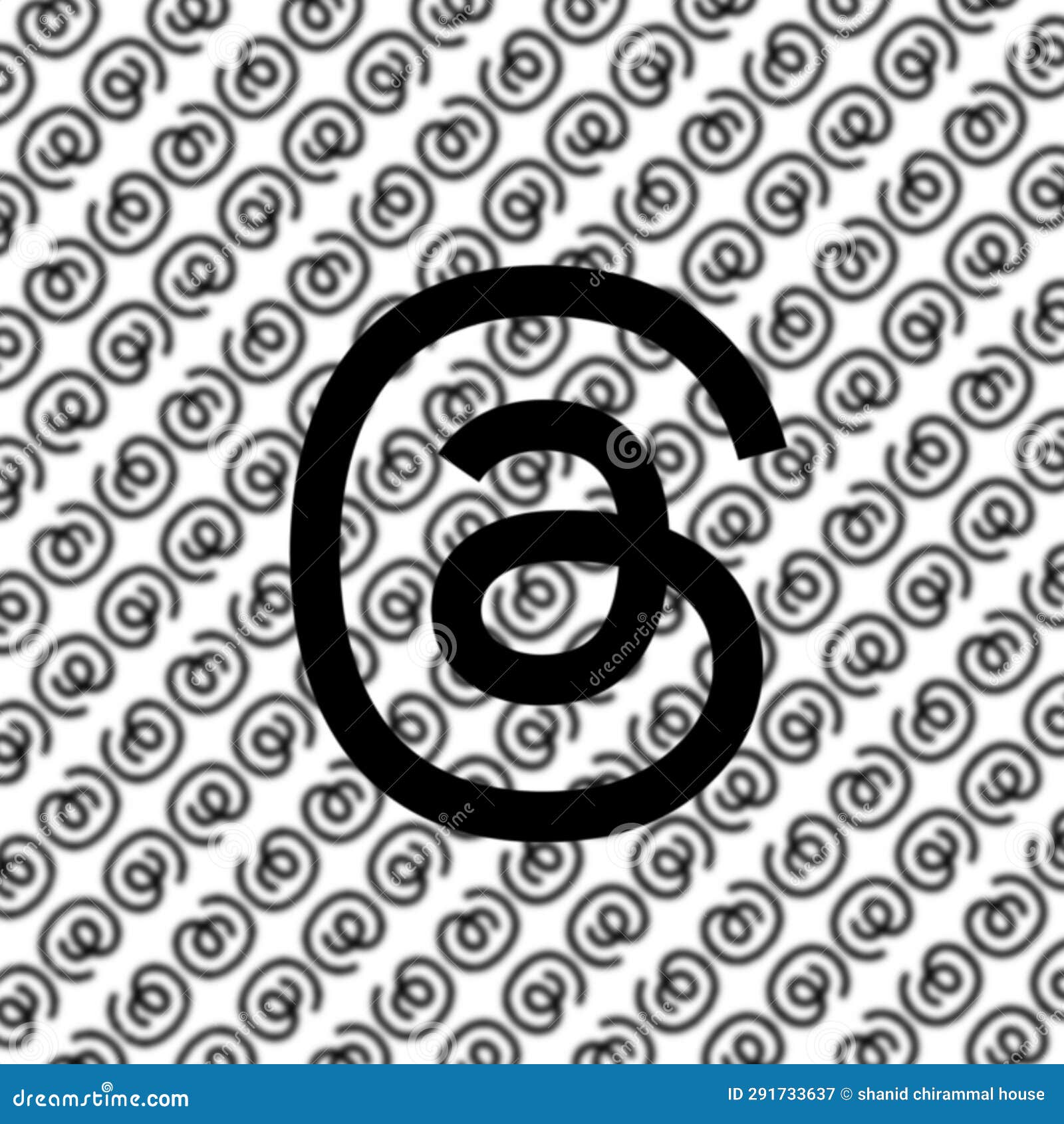 Meta thread logo pattern stock illustration. Illustration of black ...