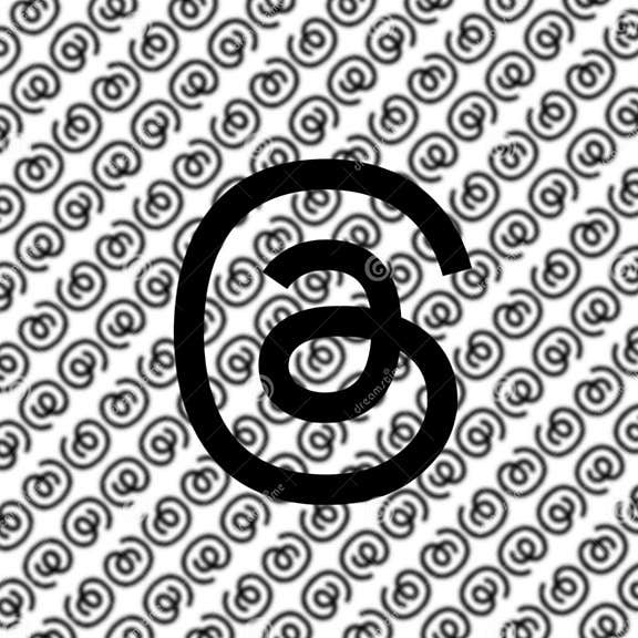 Meta thread logo pattern stock illustration. Illustration of black ...