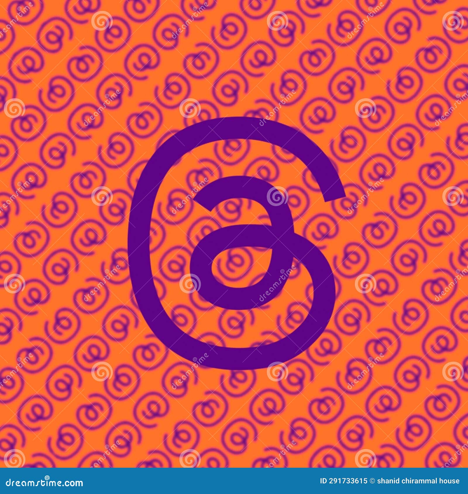 Meta thread logo pattern stock illustration. Illustration of brown ...