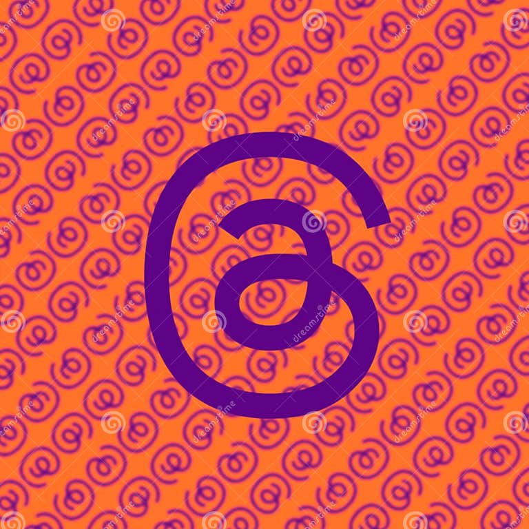 Meta thread logo pattern stock illustration. Illustration of brown ...