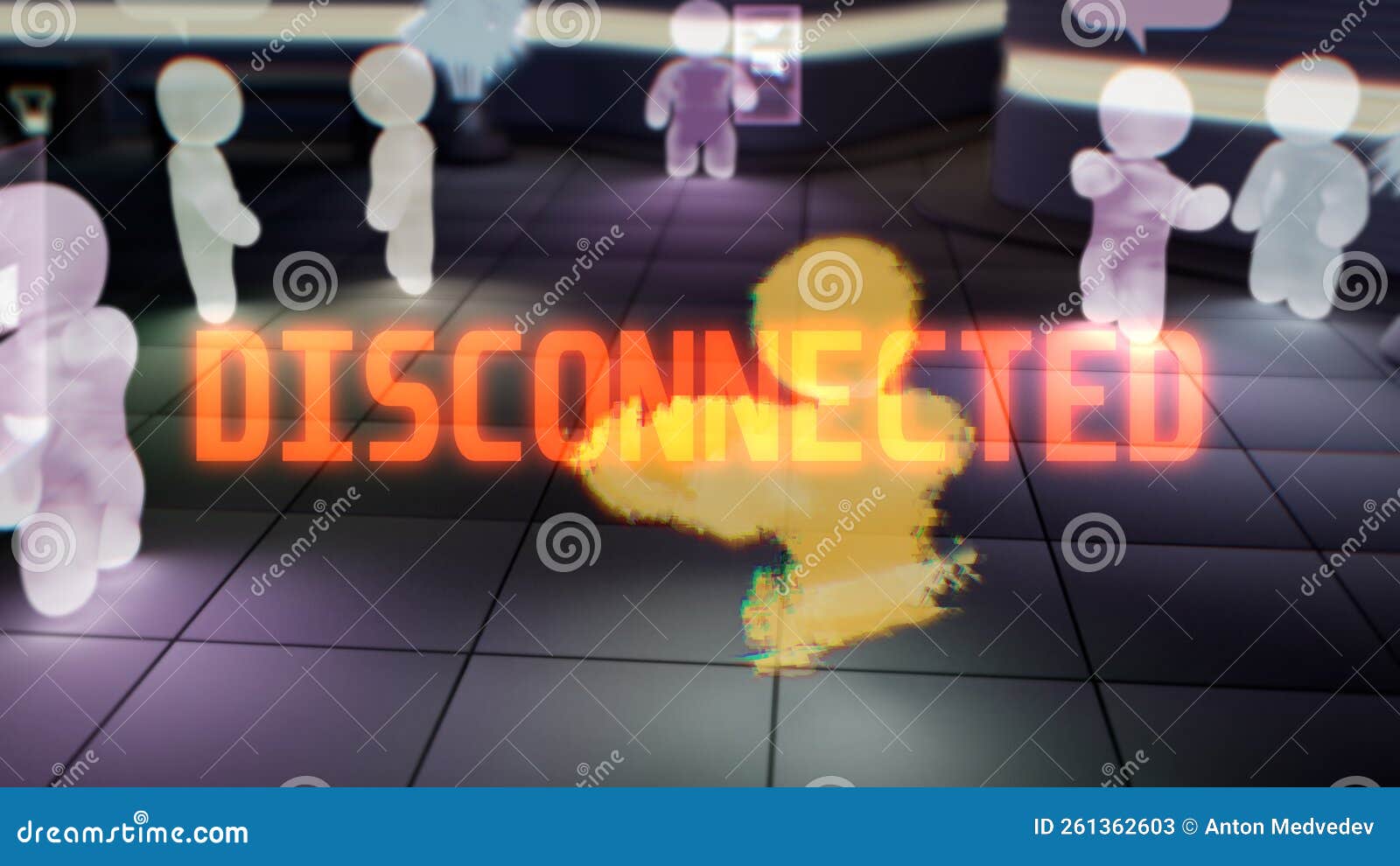 Disconnected Avatar Profile Icon Vector Of Streaming Or Webinar ...