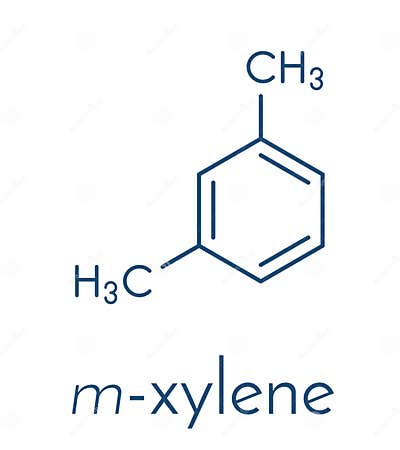 Meta-xylene M-xylene Aromatic Hydrocarbon Molecule. Skeletal Formula ...