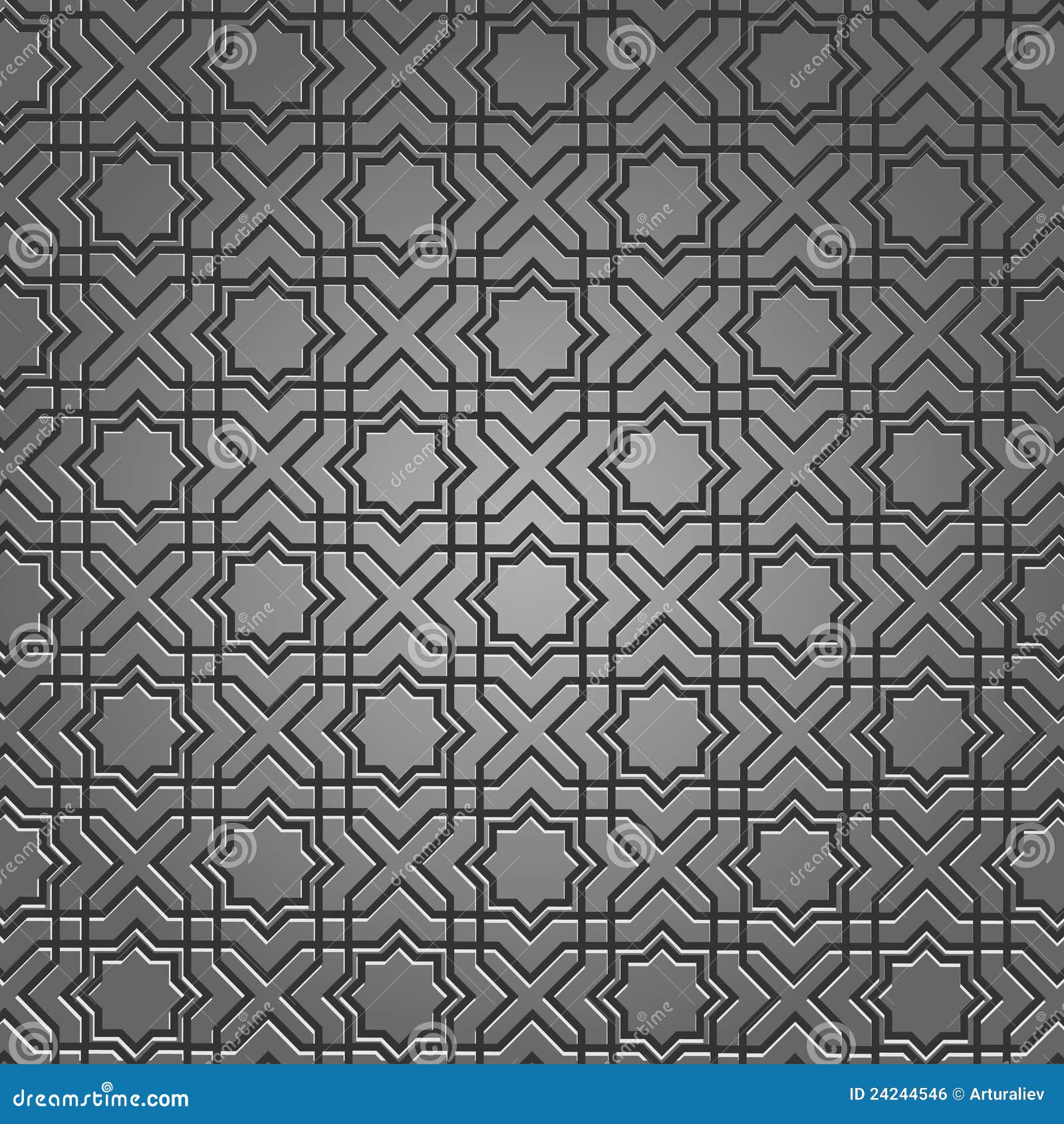 Metaal Patroon Op Islamitisch Motief Vector Illustratie - Illustration ...