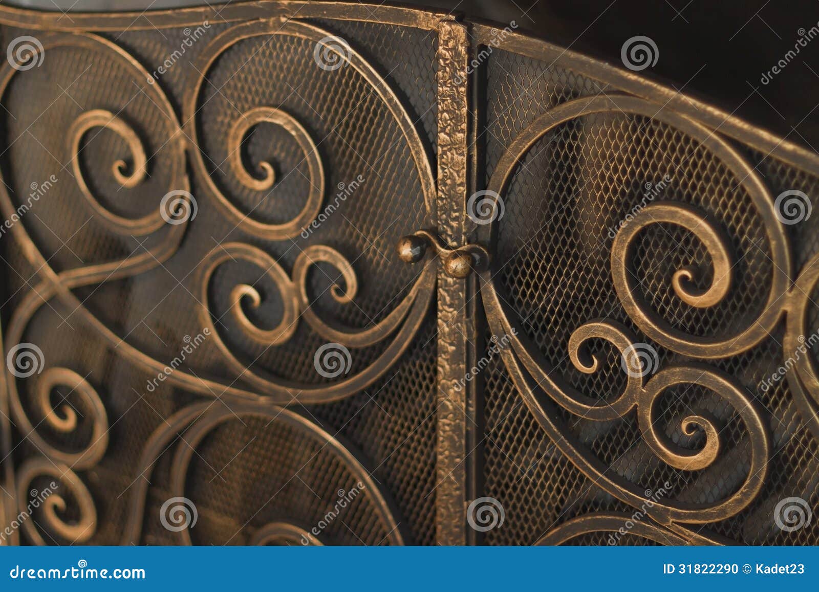 Metaalrooster Van De Open Haard Stock Foto - Image of macro, staal ...