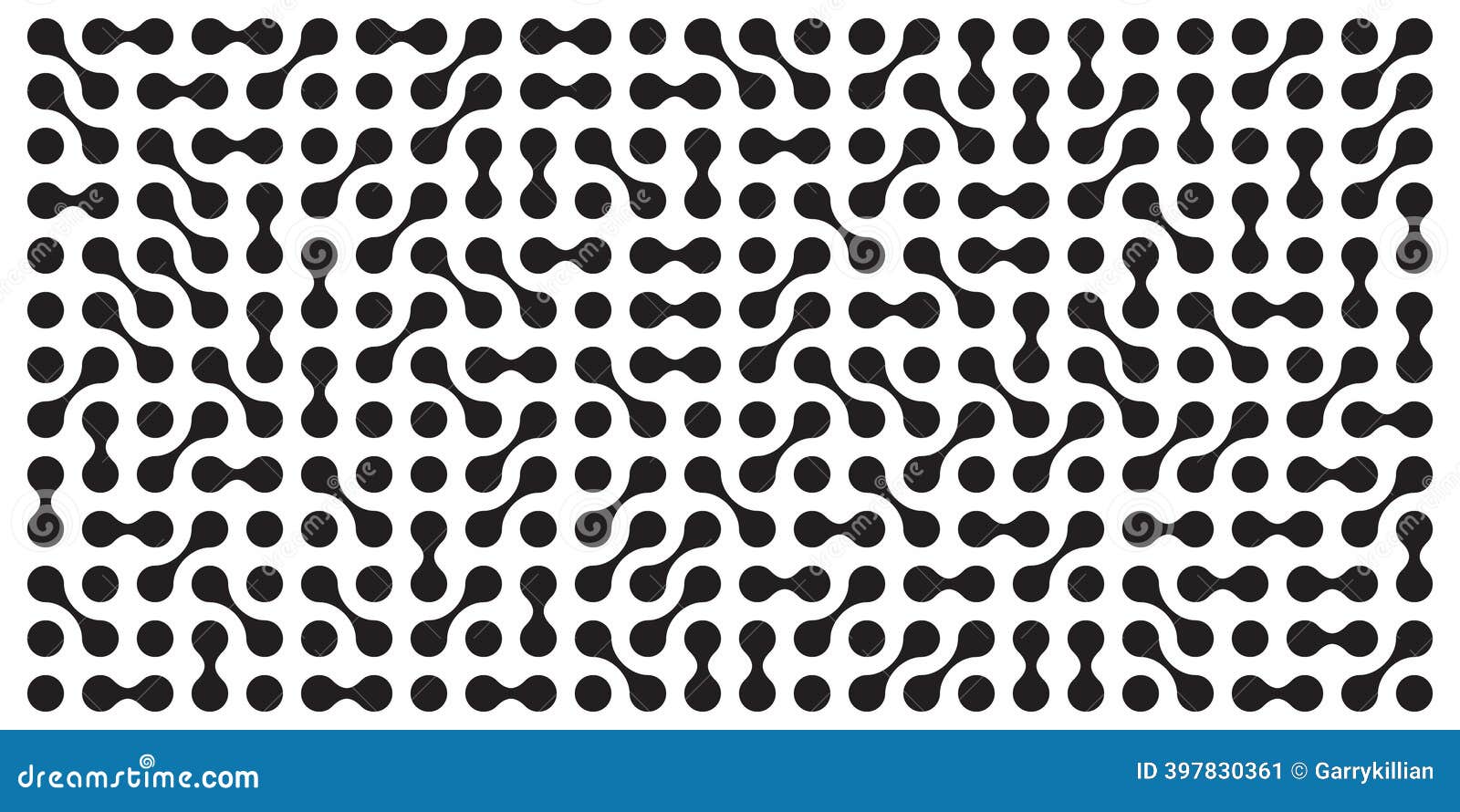 Metaball Black Shapes On White Background Pattern. Modern Metaball ...