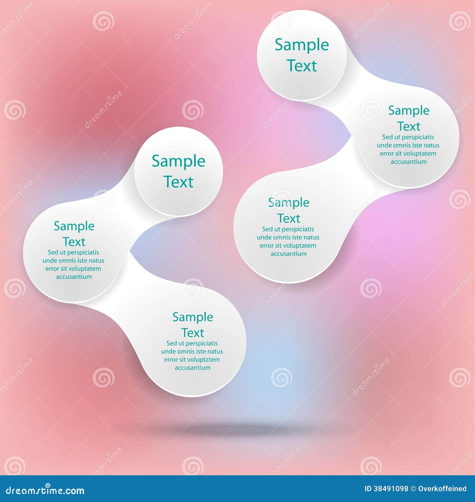 Metaball Colorful Round Diagram Infographics Vector Illustration ...