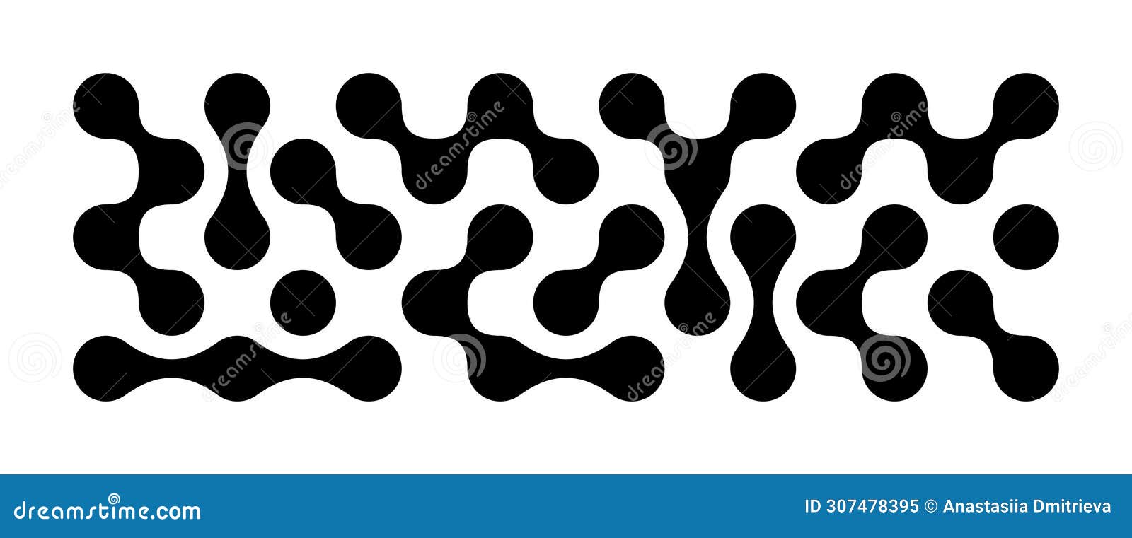 Metaball Connect Dot Set. Vector Circle Shapes. Abstract Geometric Dots ...