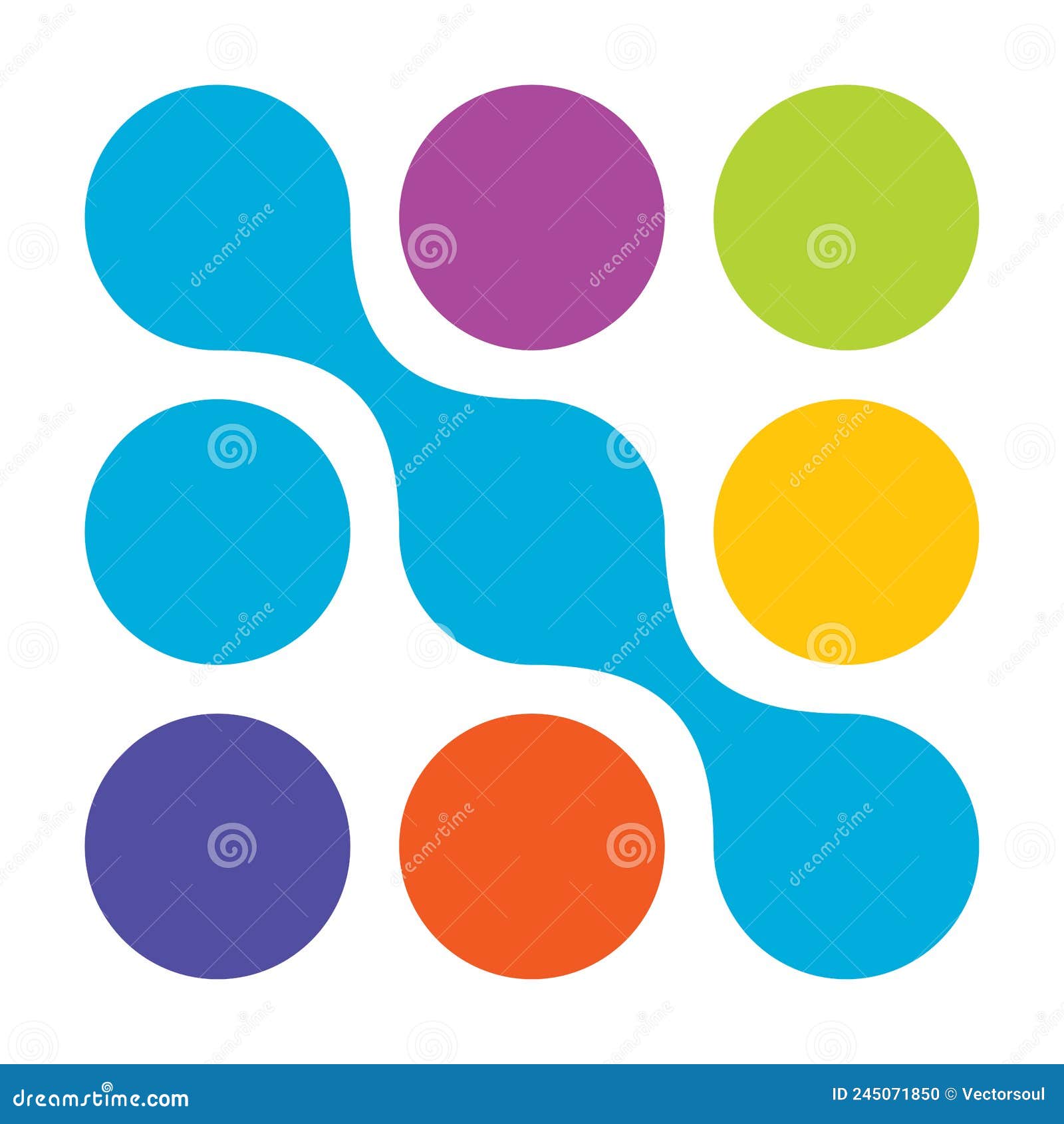 Metaball, Connected Dots, Circles Pattern, Texture Element Stock Vector ...