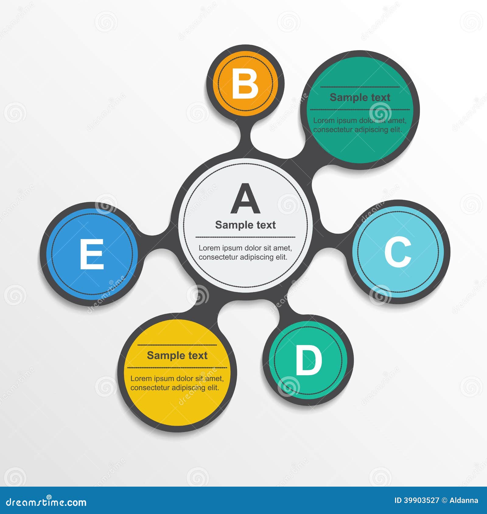 Metaball Infographic Elements in Flat Design Stock Illustration ...