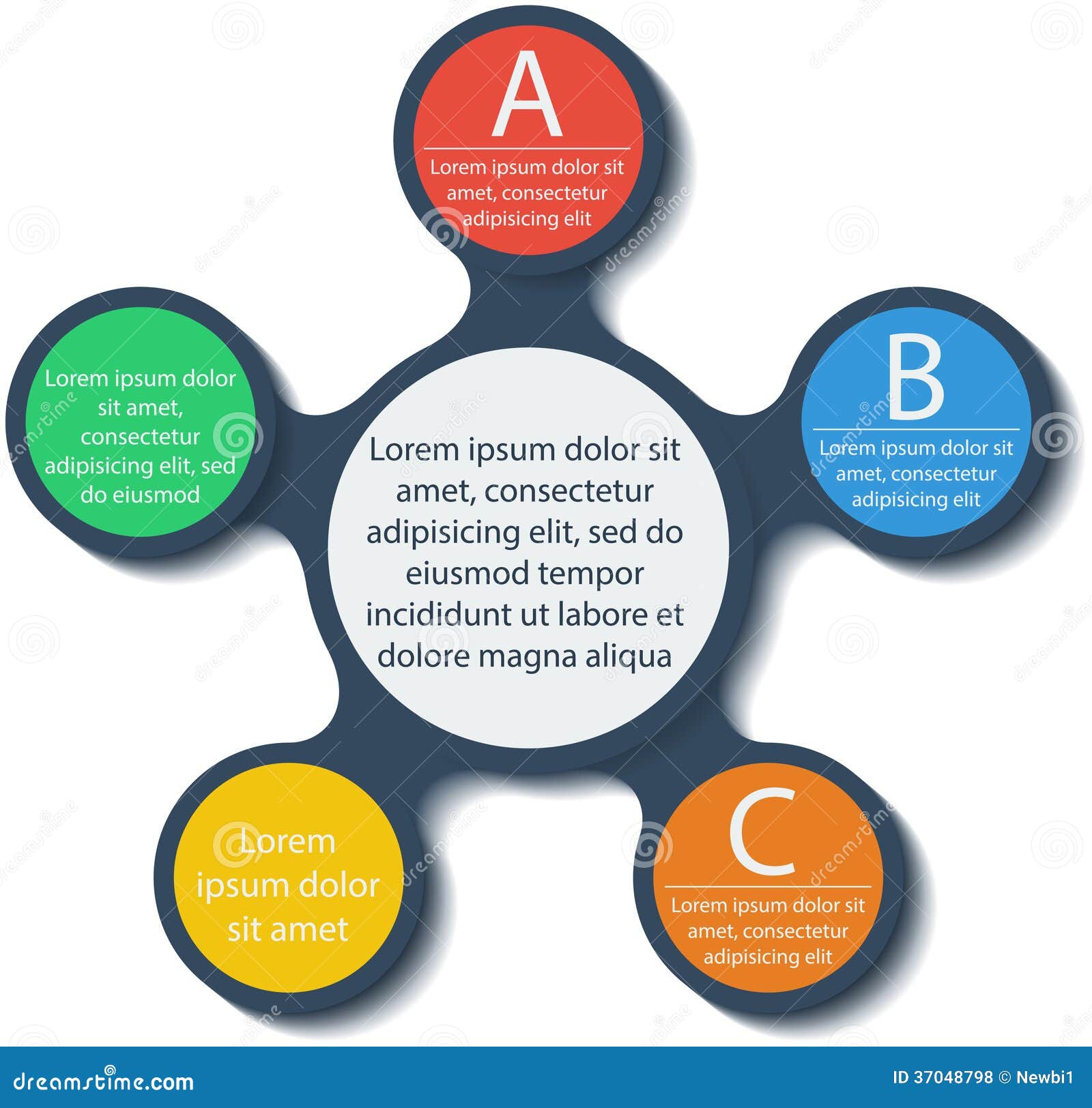 Metaball Infographic Elements. Vector. Stock Vector - Illustration of ...