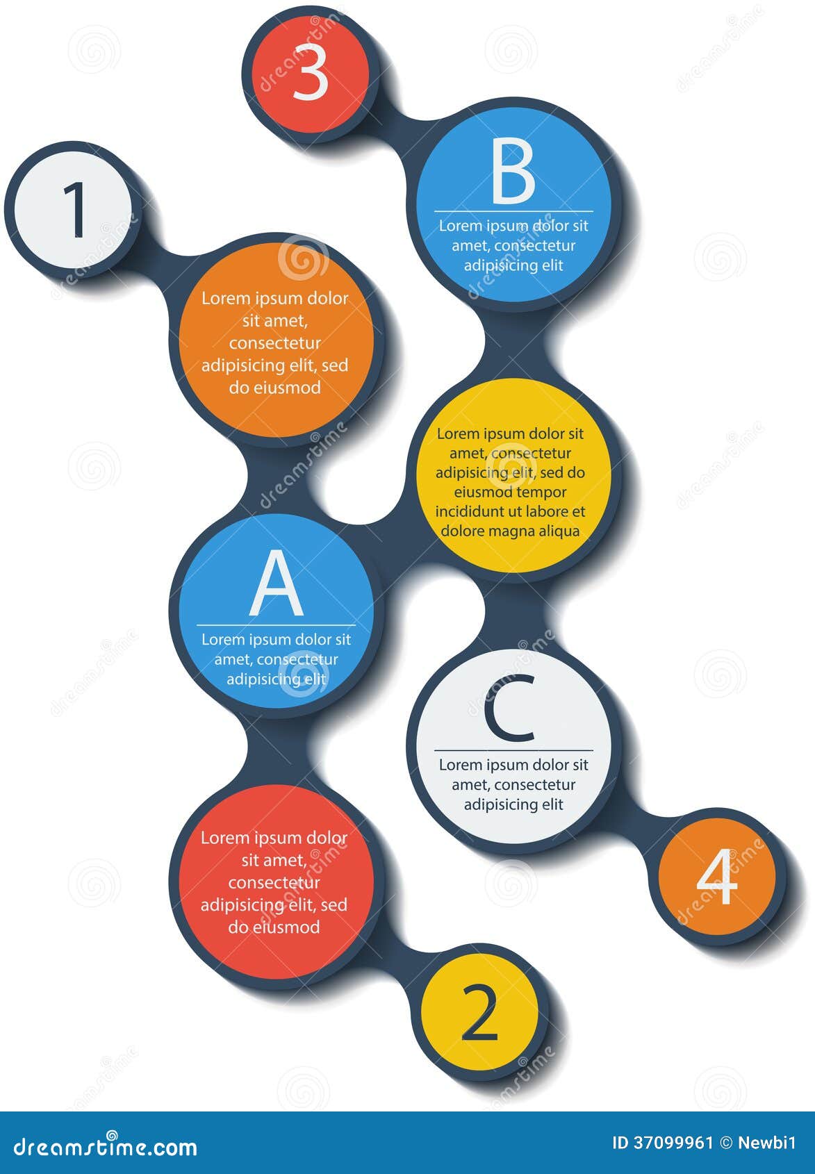 Metaball Infographic Elements. Vector. Stock Vector - Illustration of ...