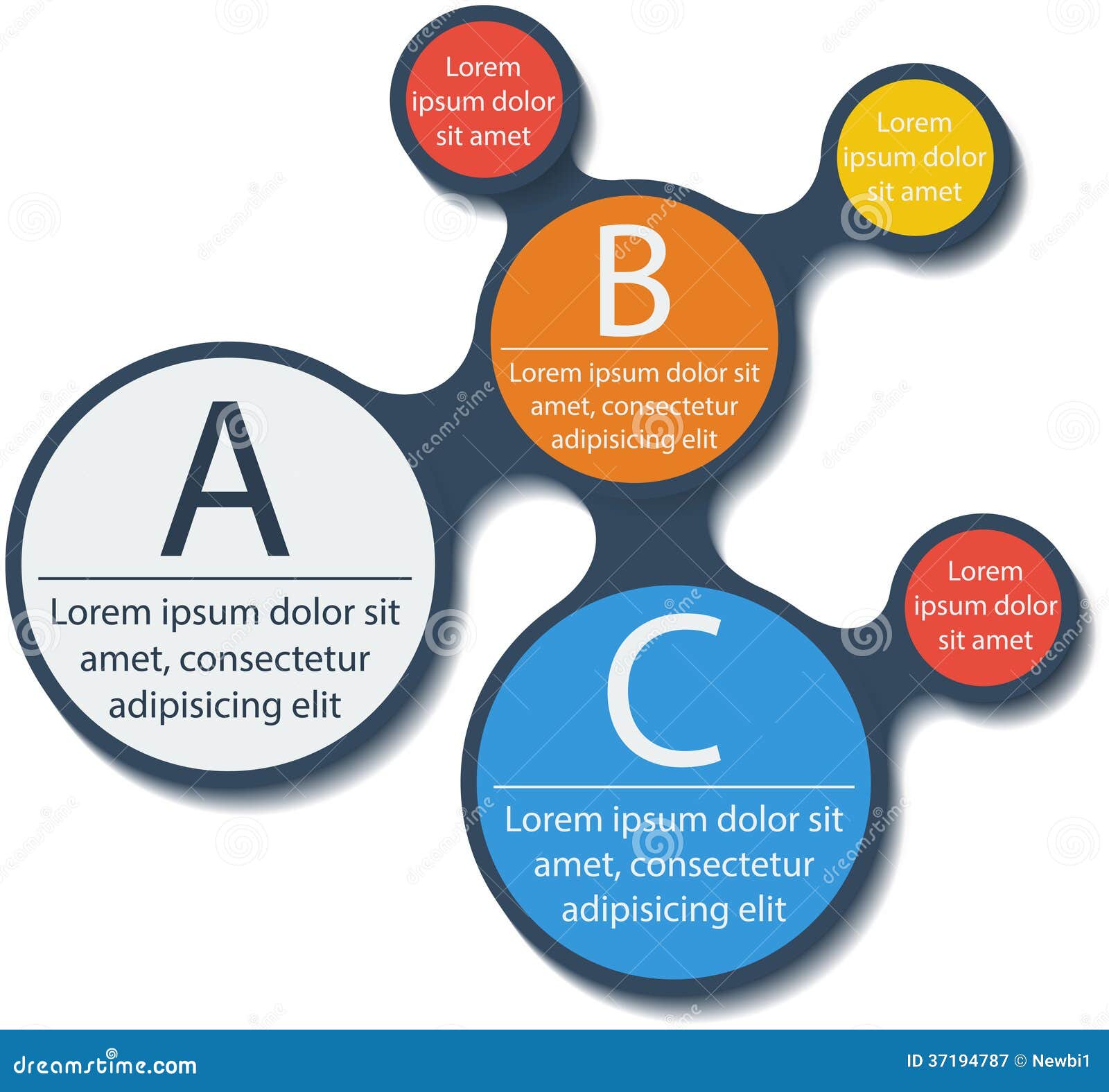 Metaball Infographic Elements. Vector. Stock Vector - Illustration of ...