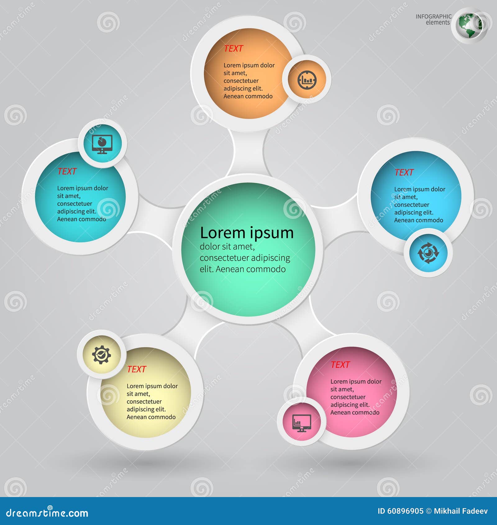 Metaball infographics 5 stock vector. Illustration of circle - 60896905