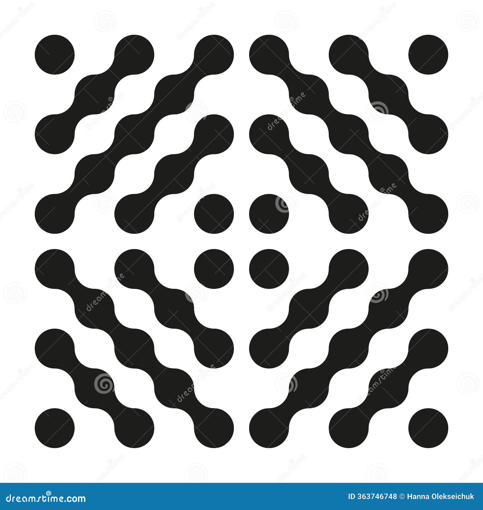 Metaball Seamless Pattern. Organic Blobs, Fluid Drops Or Molecules ...