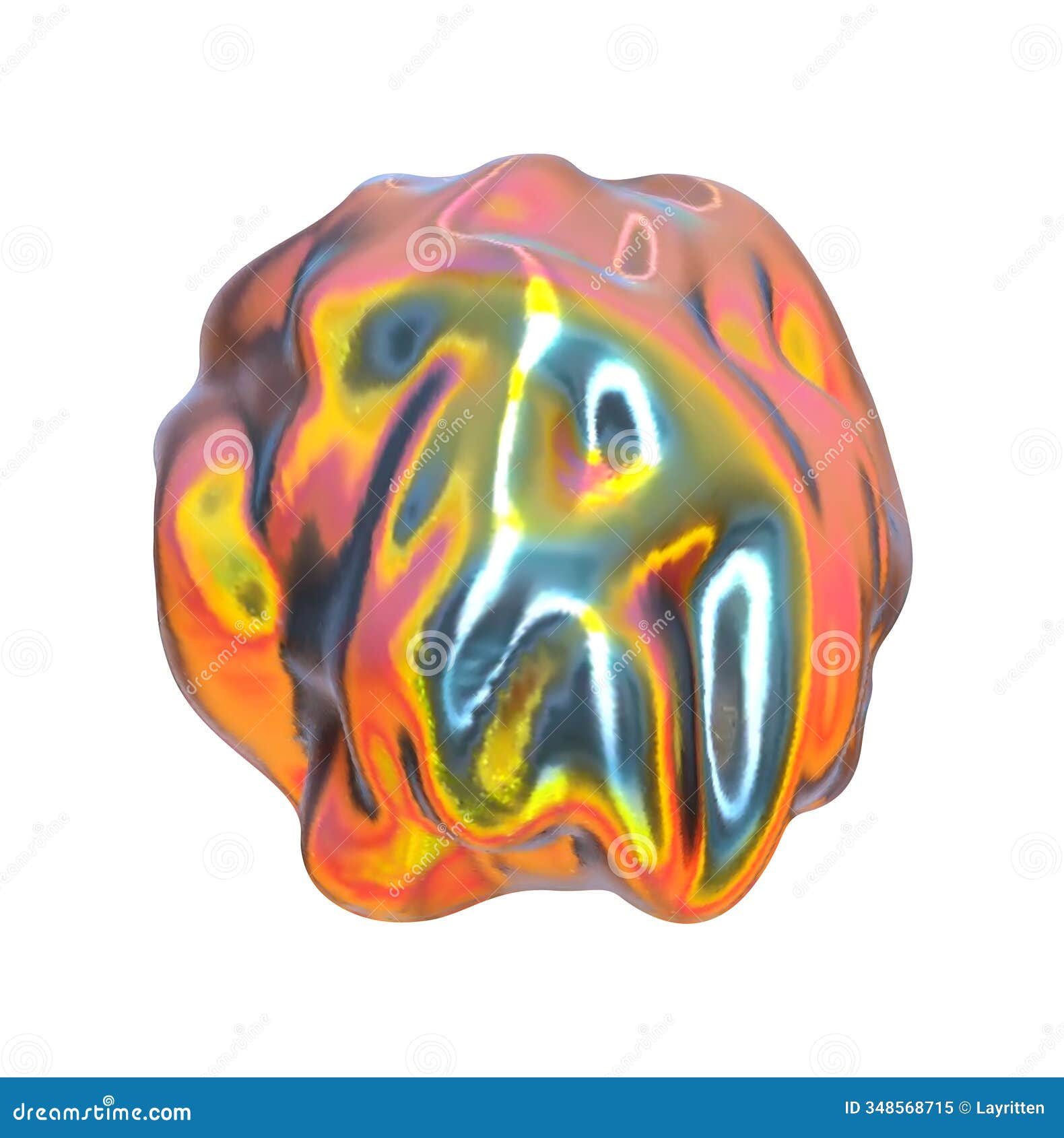 Metaball Shapes of Objects Realistic 3d Design Iron Gradient ...