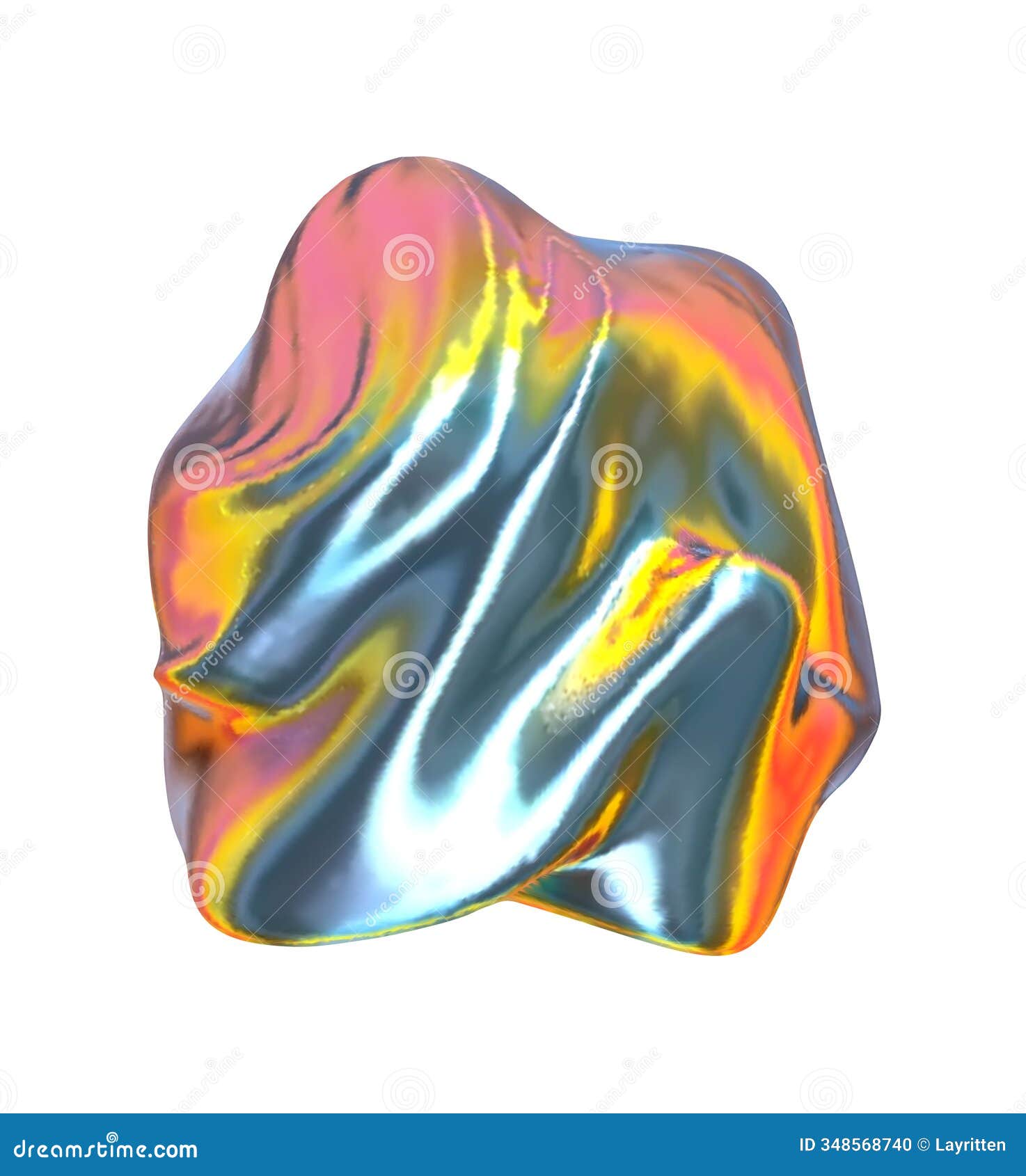 Metaball Shapes of Objects Realistic 3d Design Iron Gradient ...