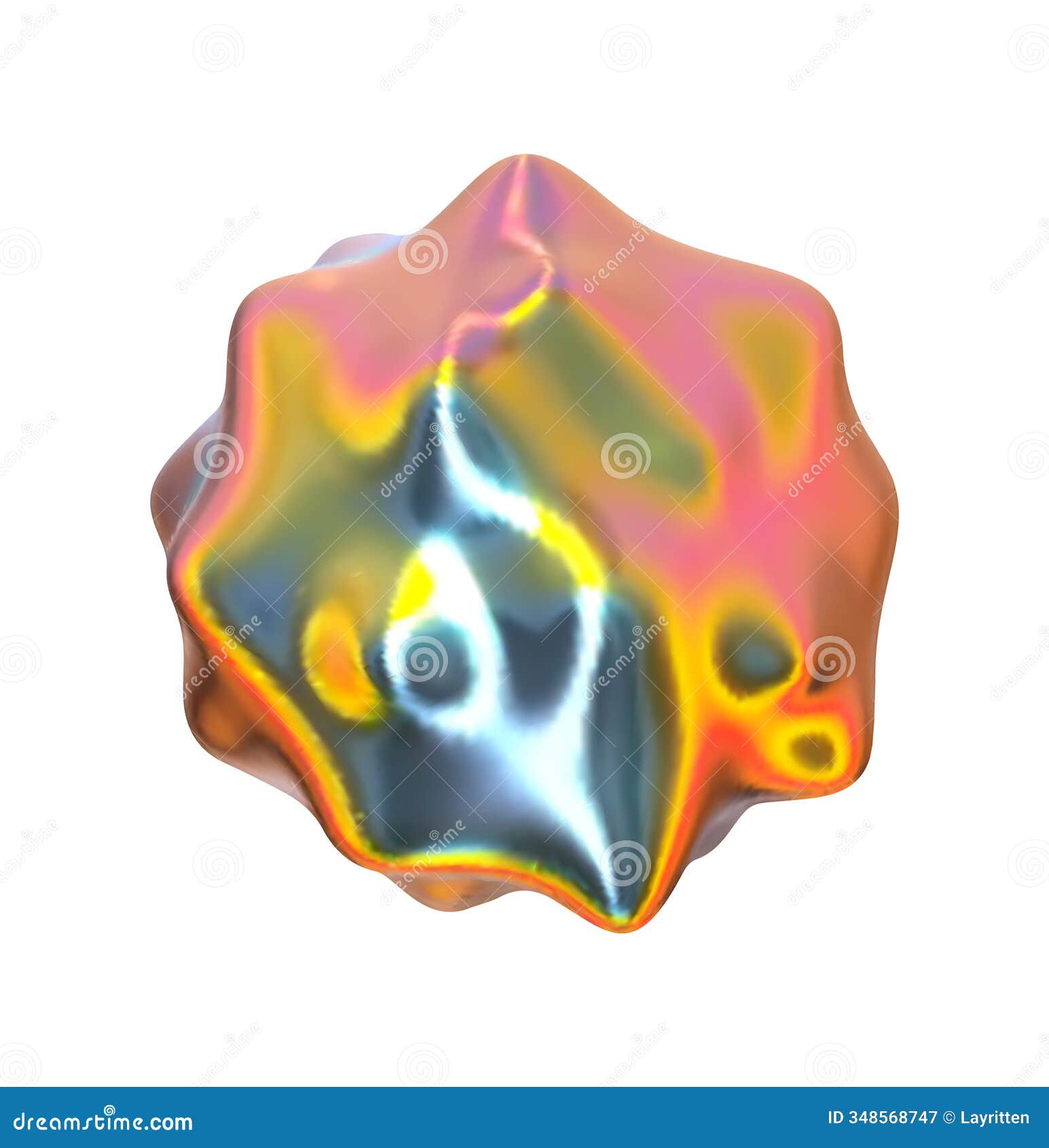 Metaball Shapes of Objects Realistic 3d Design Iron Gradient ...