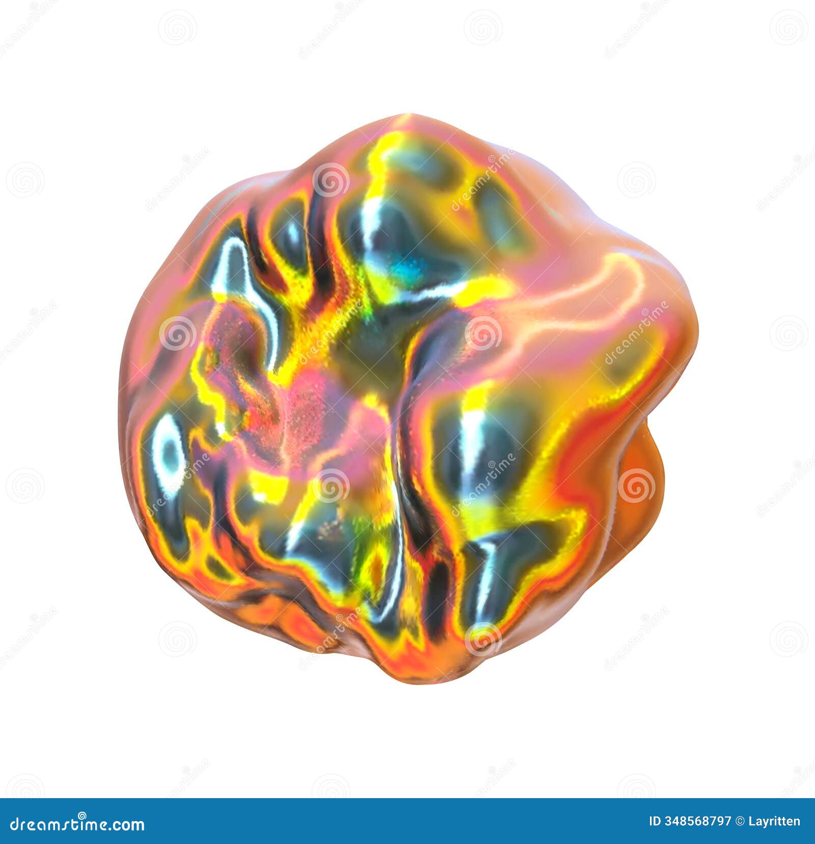 Metaball Shapes Of Objects Realistic 3d Design Iron Gradient ...