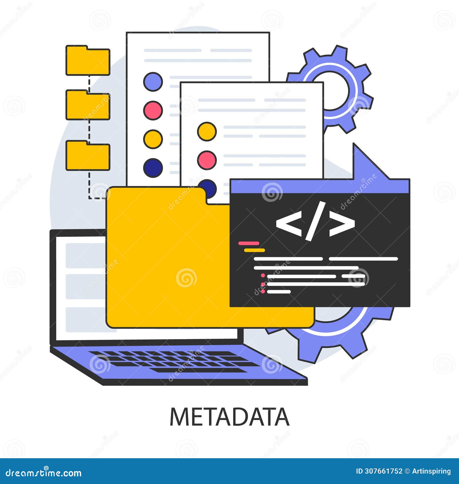 Metadata. Data Annotation and Cataloging Stock Vector - Illustration of ...