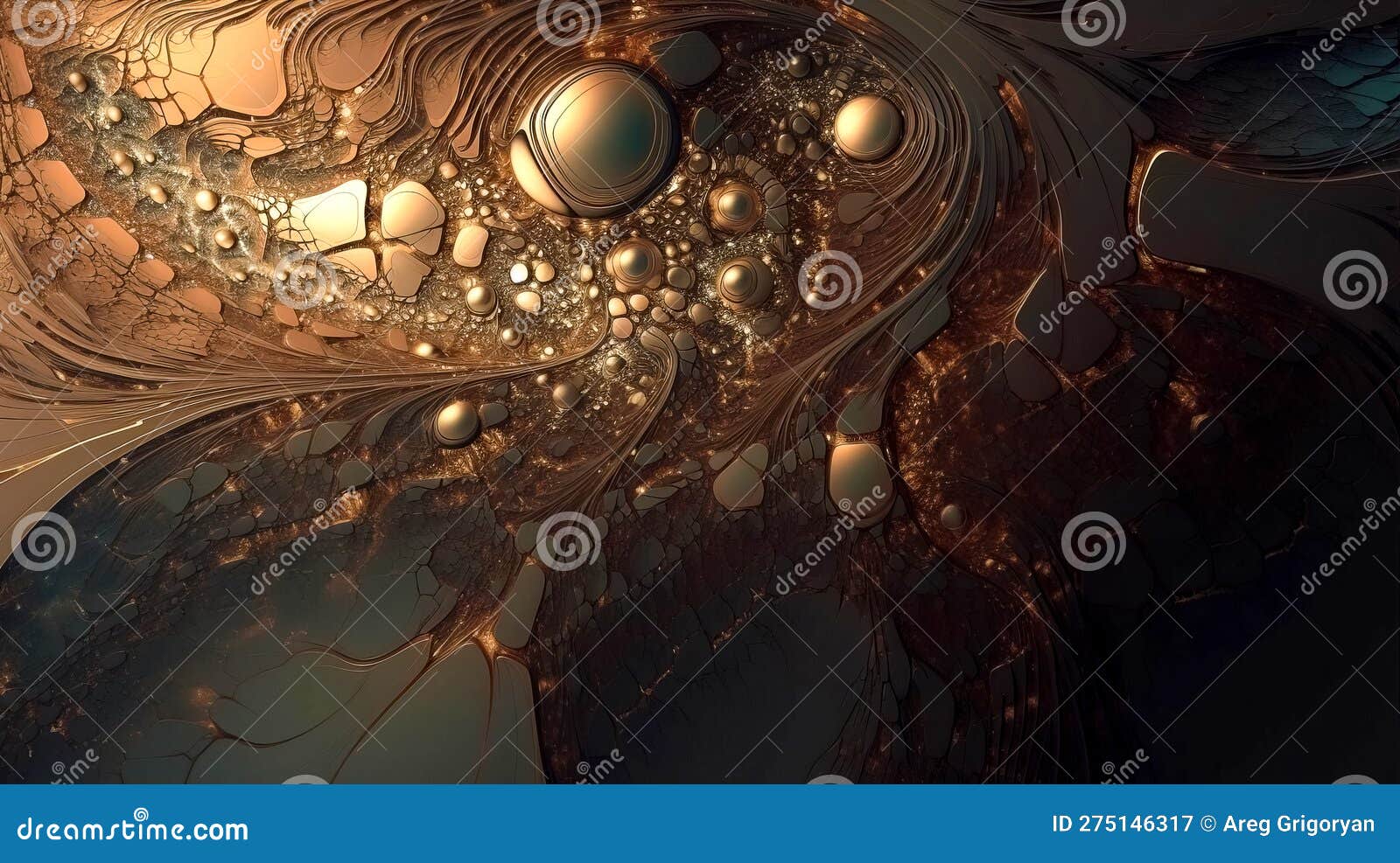 Metal Abstract Object Structure from Waves, Particles Fluids and ...