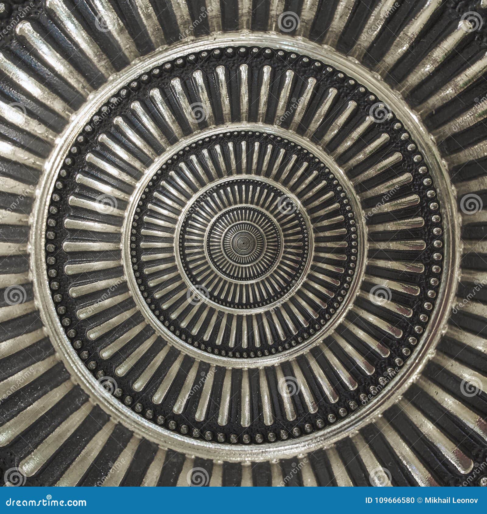 Metal Abstract Round Circle Background Pattern Ornament Decoration ...