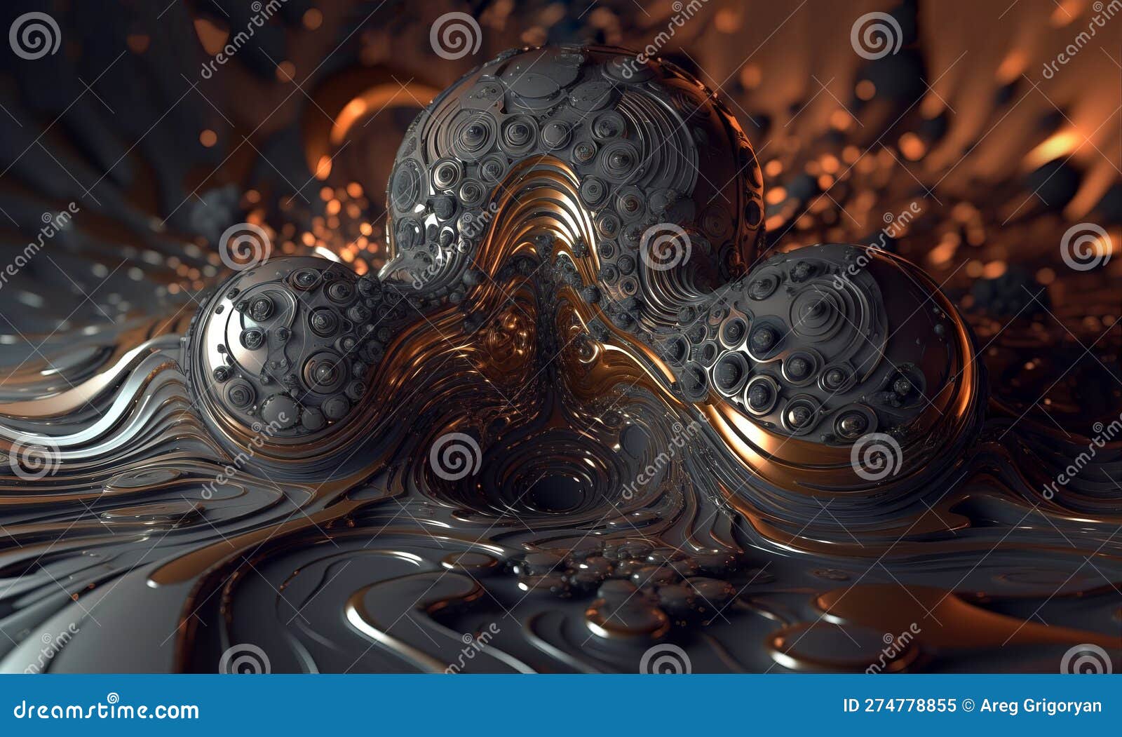 Abstract Fluids Background. Colorful Liquid Particles Illustration With ...