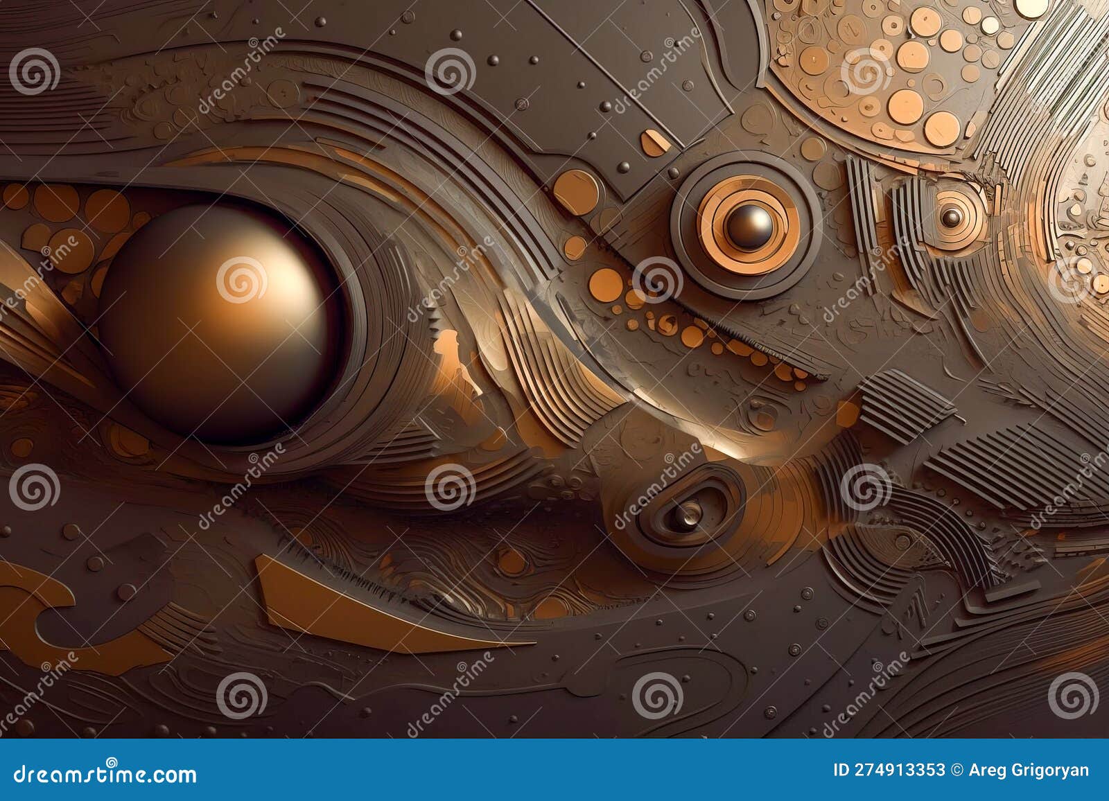 Metal Abstract Structure from Waves, Particles Fluids and Spheres Stock ...