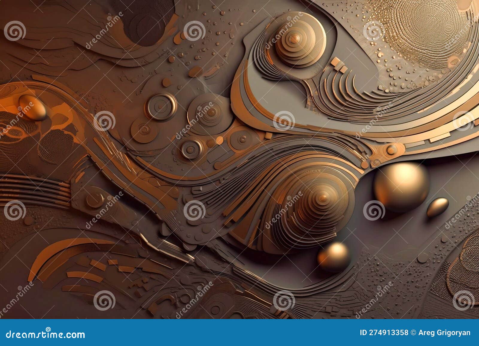 Metal Abstract Structure from Waves, Particles Fluids and Spheres Stock ...