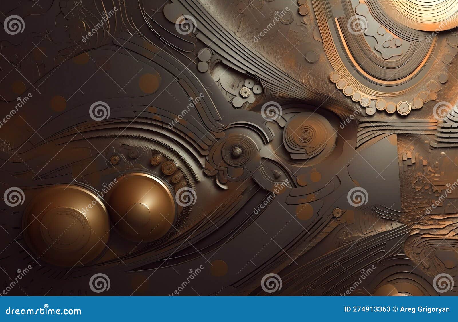 Metal Abstract Structure from Waves, Particles Fluids and Spheres Stock ...