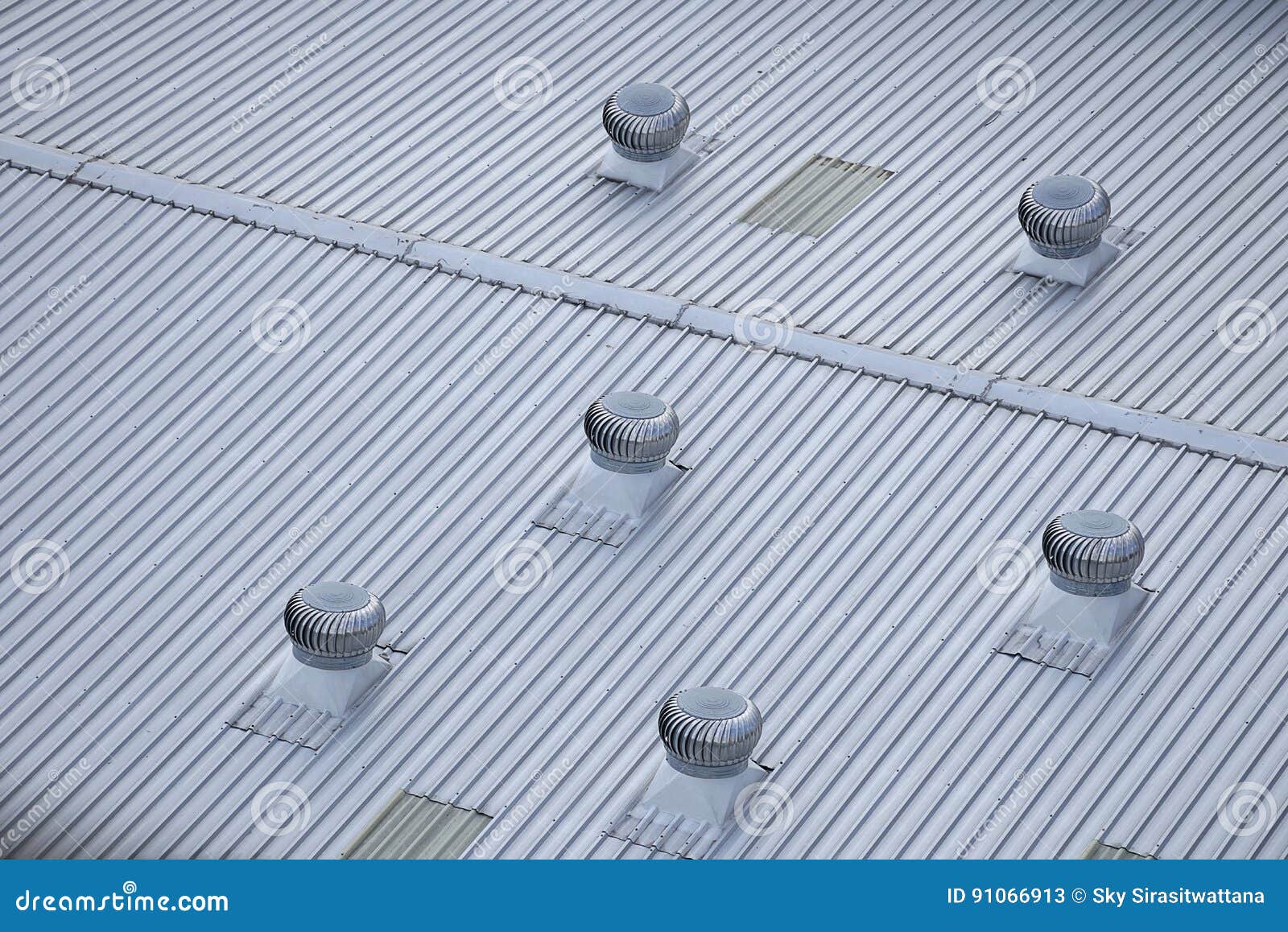 Metal Air Ventilator on the Roof. Stock Image - Image of temperature ...