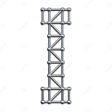 Metal alphabet letter I stock illustration. Illustration of alphabet ...