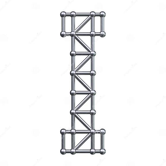 Metal alphabet letter I stock illustration. Illustration of alphabet ...