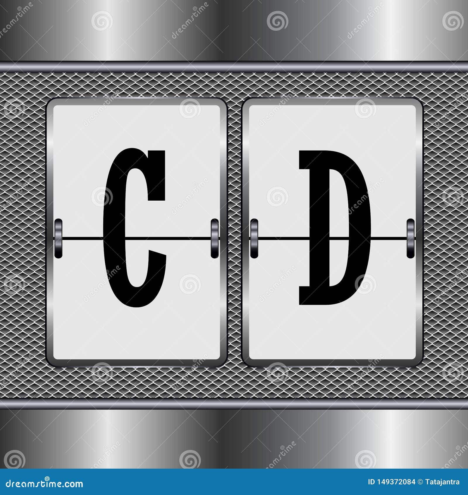 Metal Alphabet of Mechanical C-D Stock Vector - Illustration of board ...
