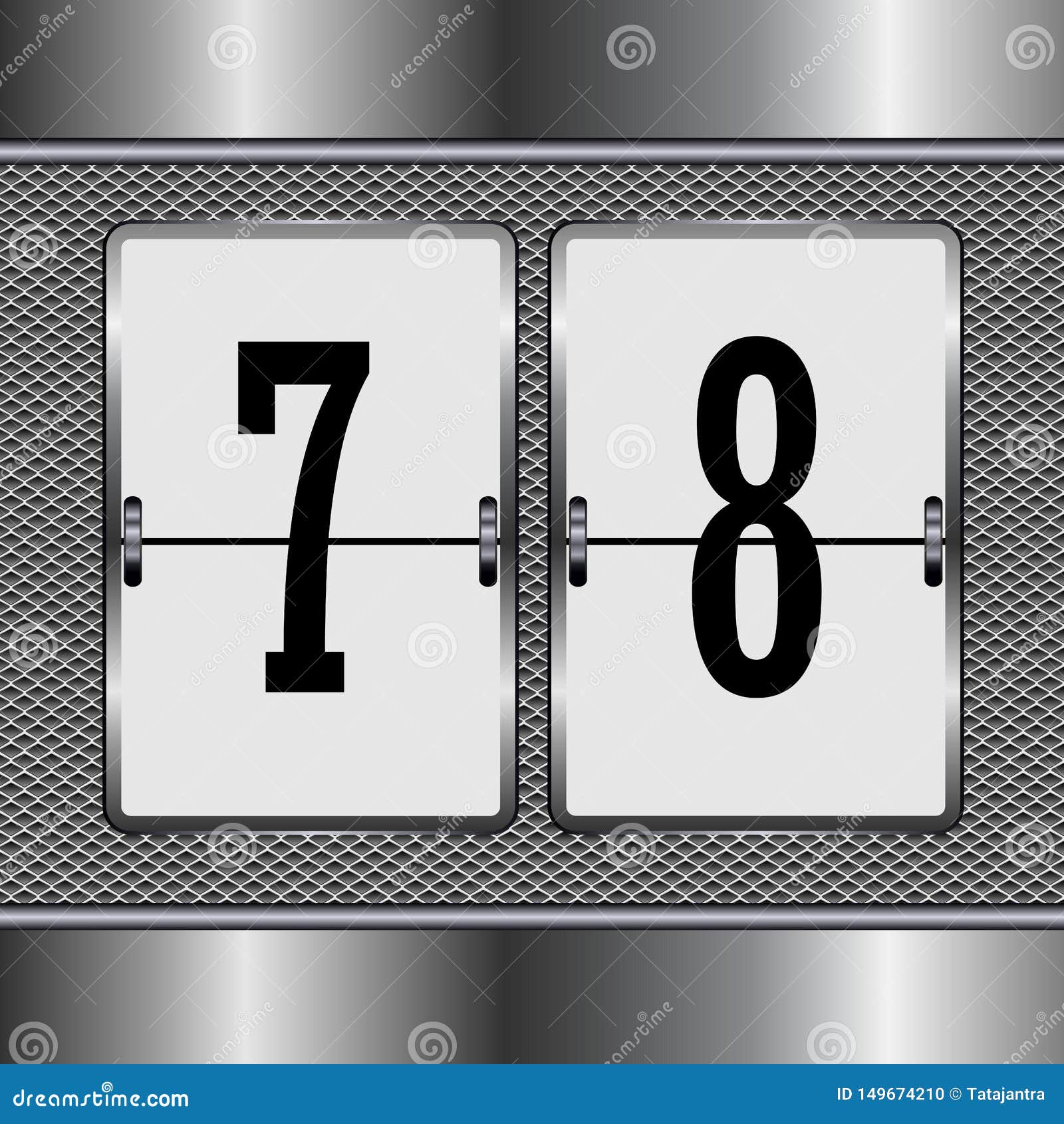 Metal Alphabet of Mechanical 7-8 Stock Vector - Illustration of analog ...